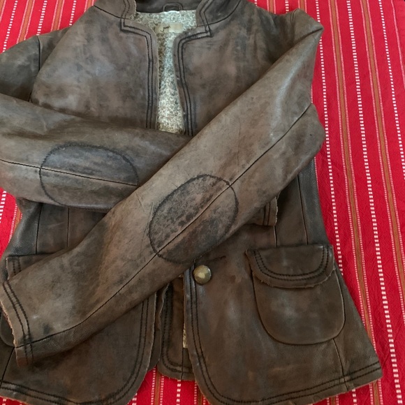 june | Jackets & Coats | June Leather Fitted Womens Jacket Size Small ...